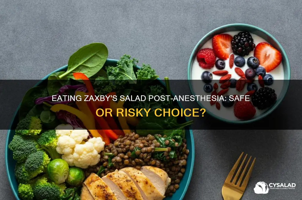 Eating Zaxby's Salad Post-Anesthesia: Safe Or Risky Choice? | CySalad
