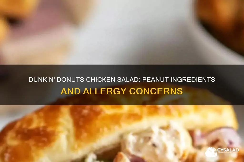 Dunkin' Donuts Chicken Salad: Peanut Ingredients And Allergy Concerns ...