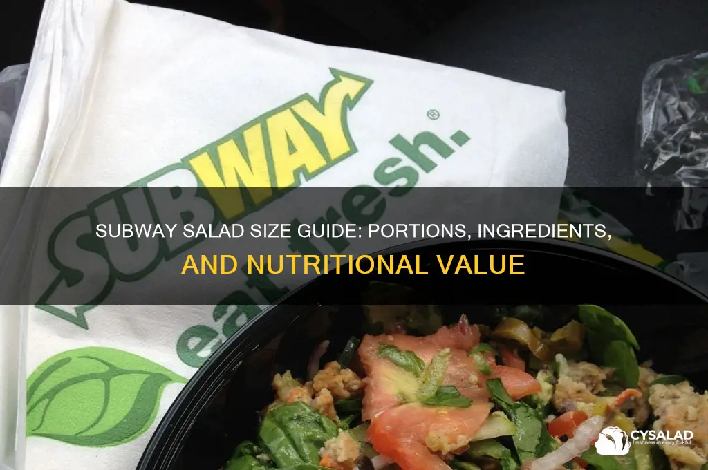 Subway Salad Size Guide: Portions, Ingredients, And Nutritional Value ...