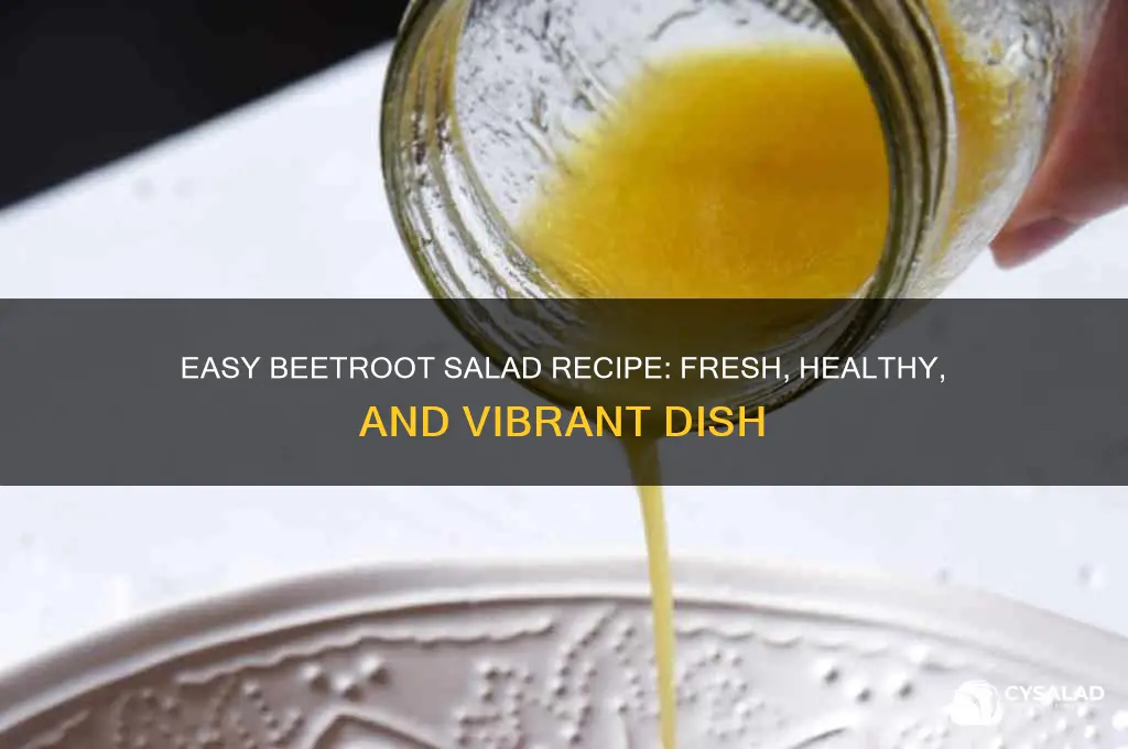 Easy Beetroot Salad Recipe: Fresh, Healthy, And Vibrant Dish | CySalad