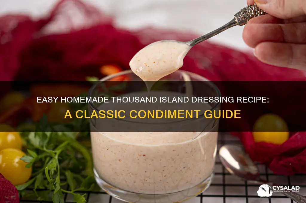 Easy Homemade Thousand Island Dressing Recipe: A Classic Condiment ...