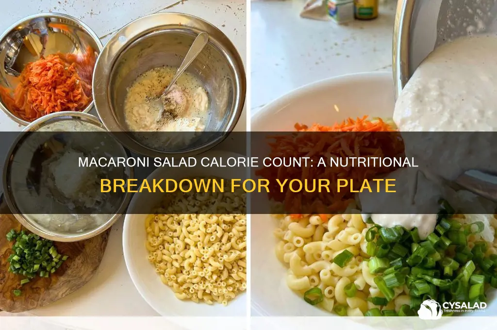 Macaroni Salad Calorie Count: A Nutritional Breakdown For Your Plate ...