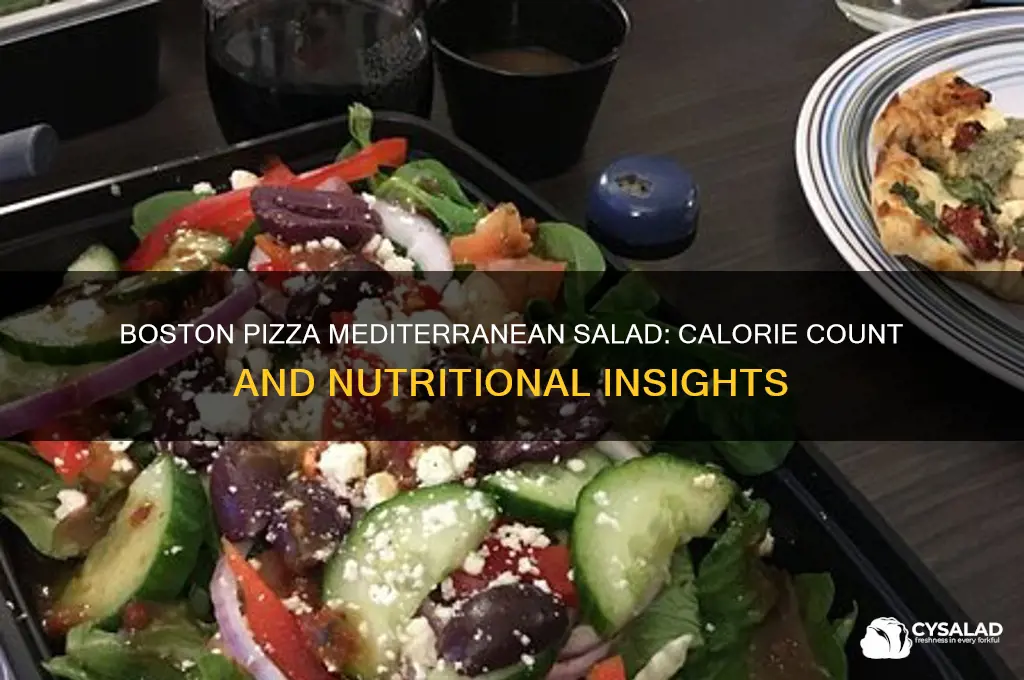 Boston Pizza Mediterranean Salad: Calorie Count And Nutritional ...