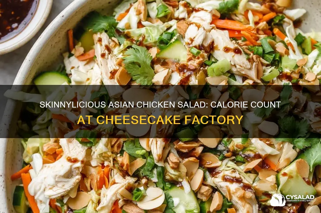 Skinnylicious Asian Chicken Salad: Calorie Count At Cheesecake Factory ...
