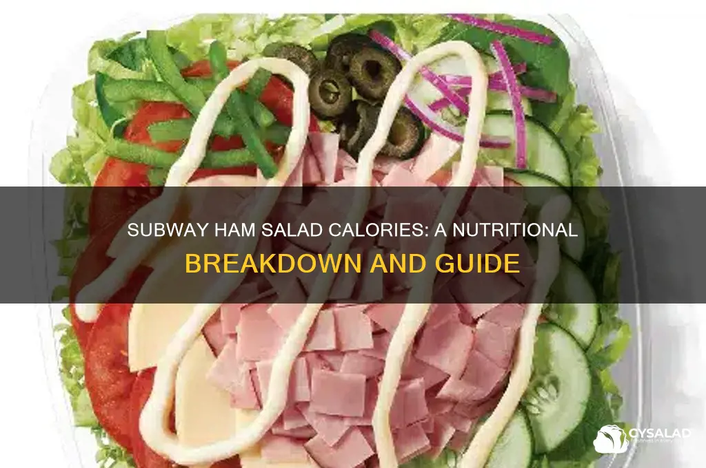 Subway Ham Salad Calories: A Nutritional Breakdown And Guide | CySalad