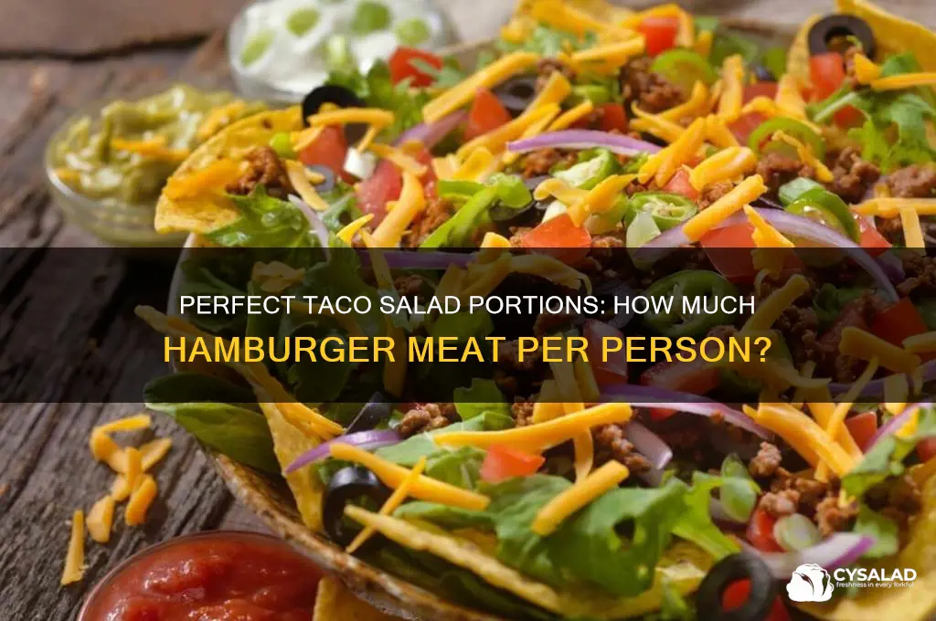 Perfect Taco Salad Portions: How Much Hamburger Meat Per Person? | CySalad