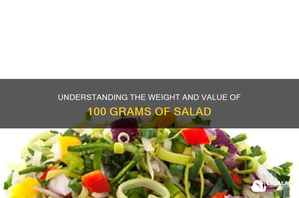 Understanding The Weight And Value Of 100 Grams Of Salad | CySalad