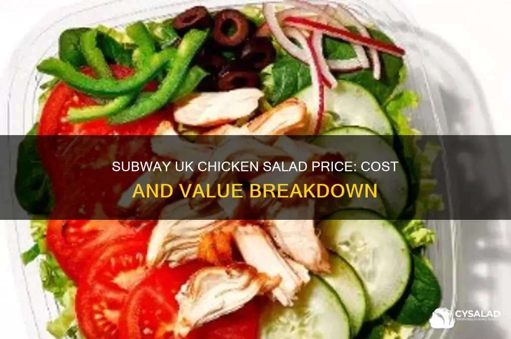 Subway Uk Chicken Salad Price: Cost And Value Breakdown | CySalad