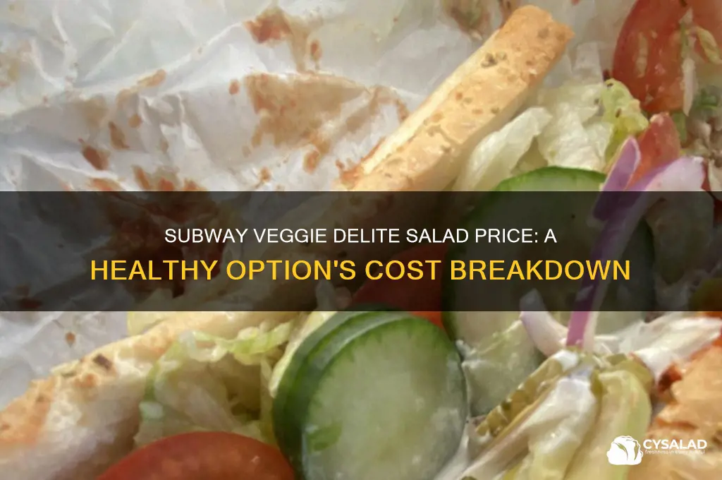 Subway Veggie Delite Salad Price: A Healthy Option's Cost Breakdown ...