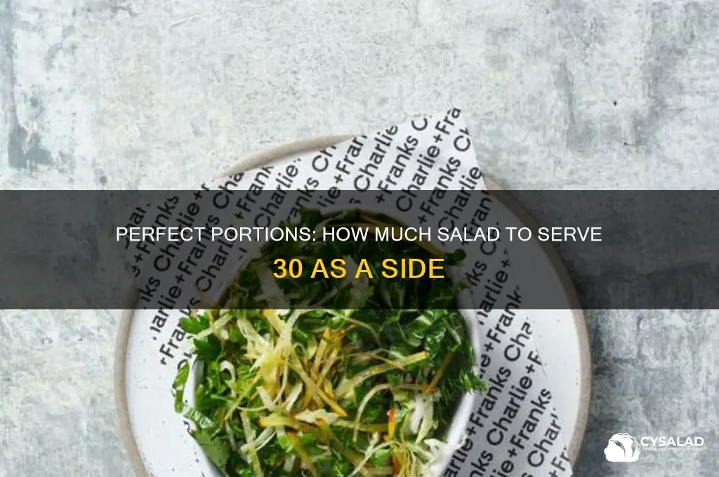 Perfect Portions: How Much Salad To Serve 30 As A Side | CySalad
