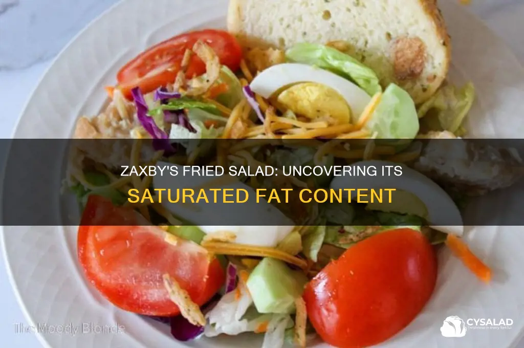 Zaxby's Fried Salad: Uncovering Its Saturated Fat Content | CySalad