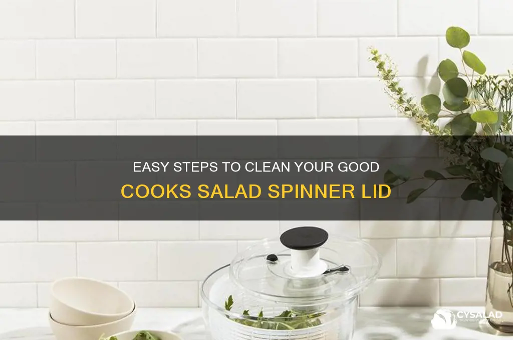 Easy Steps To Clean Your Good Cooks Salad Spinner Lid | CySalad