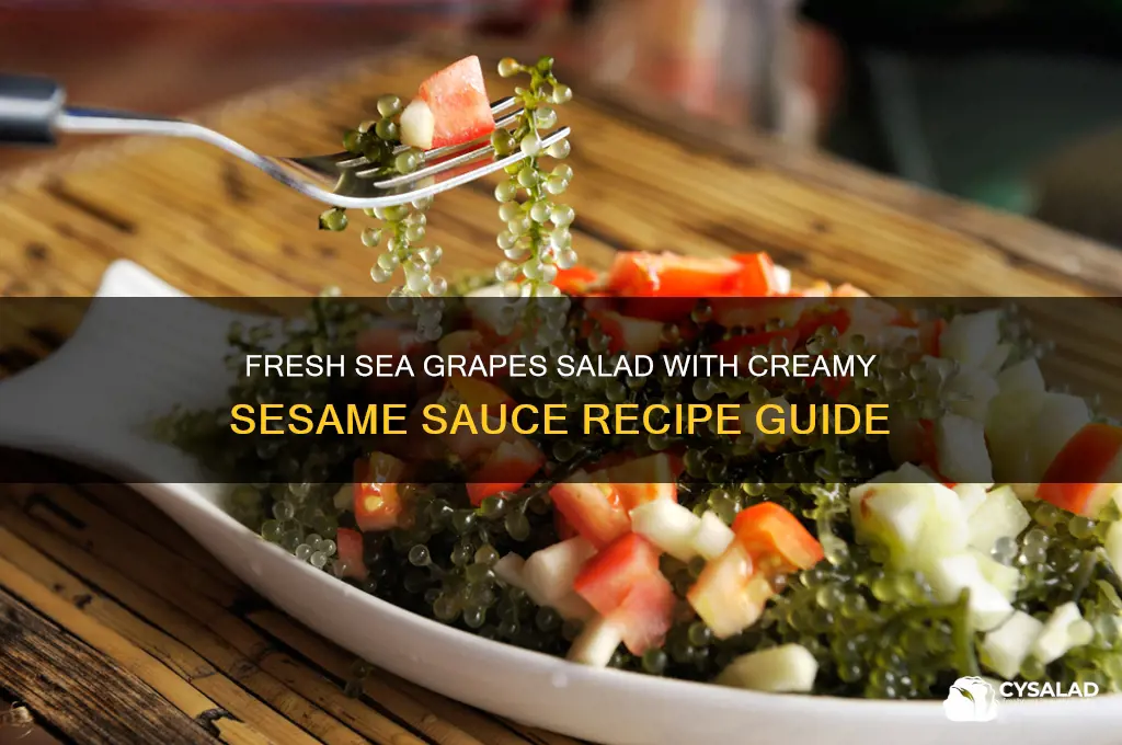 Fresh Sea Grapes Salad With Creamy Sesame Sauce Recipe Guide | CySalad