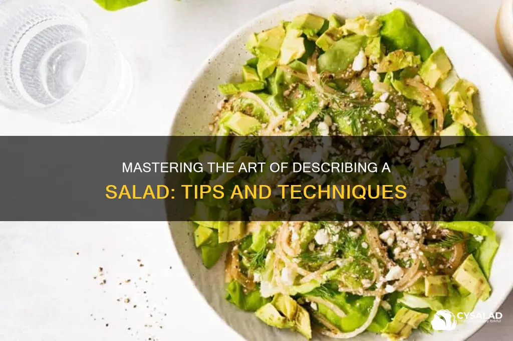 Mastering The Art Of Describing A Salad: Tips And Techniques | CySalad