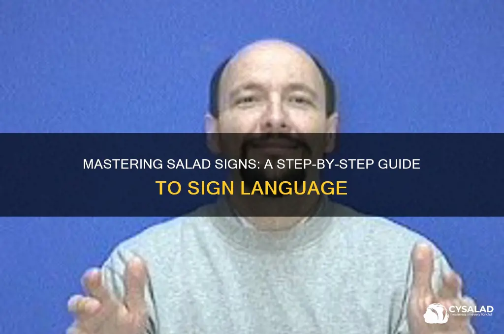 Mastering Salad Signs: A Step-By-Step Guide To Sign Language | CySalad