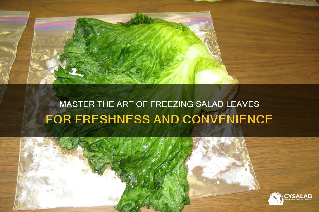 Master The Art Of Freezing Salad Leaves For Freshness And Convenience ...