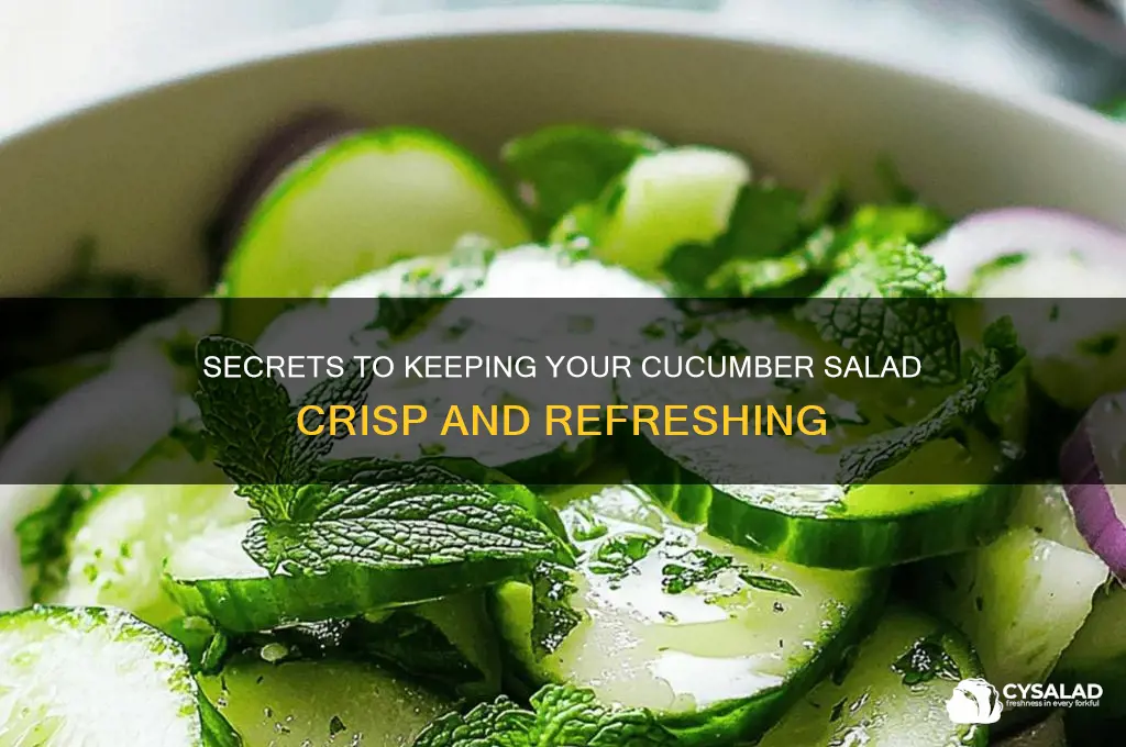 Secrets To Keeping Your Cucumber Salad Crisp And Refreshing | CySalad