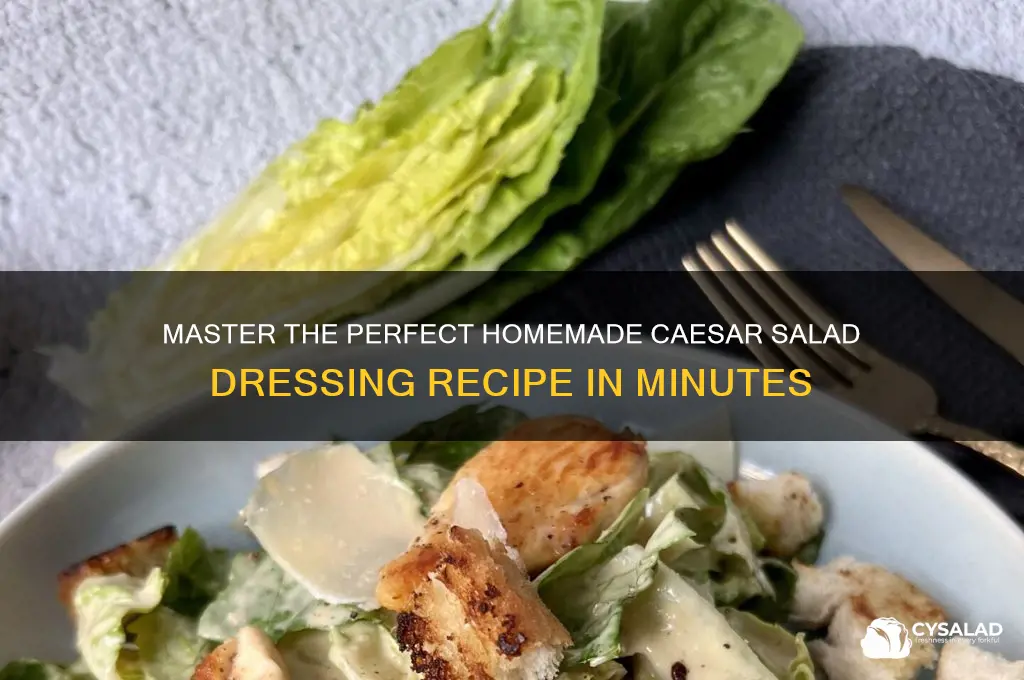 Master The Perfect Homemade Caesar Salad Dressing Recipe In Minutes ...