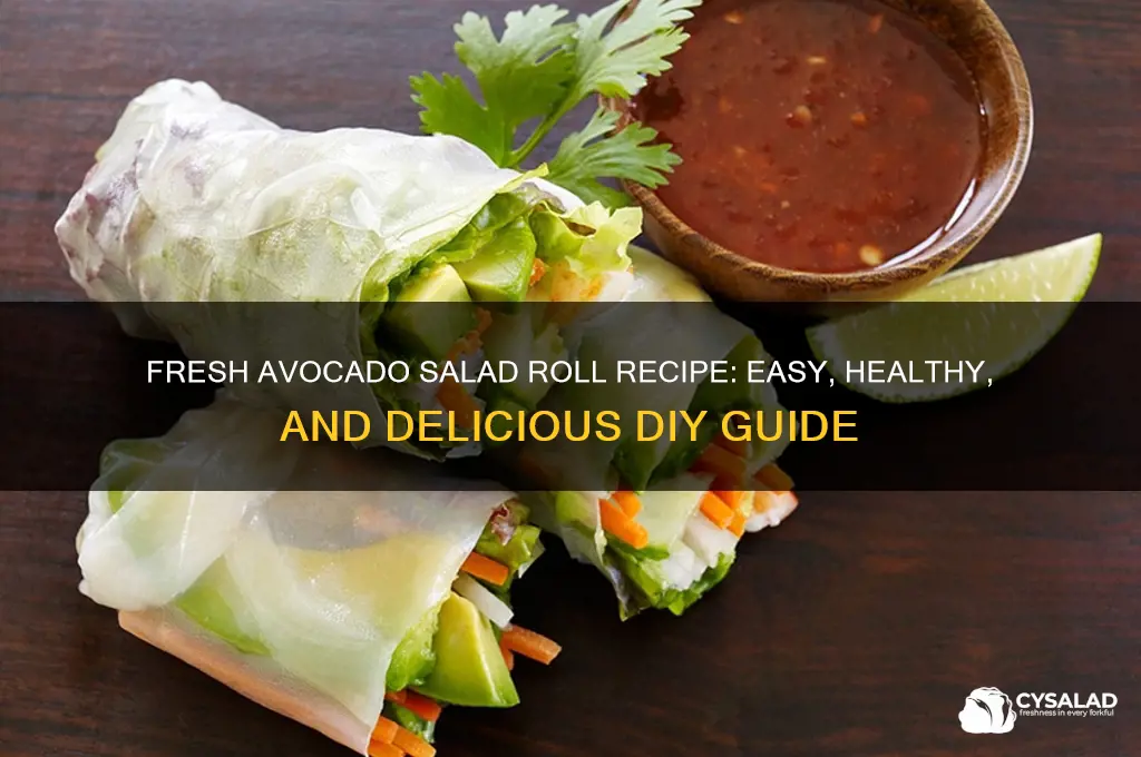 Fresh Avocado Salad Roll Recipe: Easy, Healthy, And Delicious Diy Guide ...
