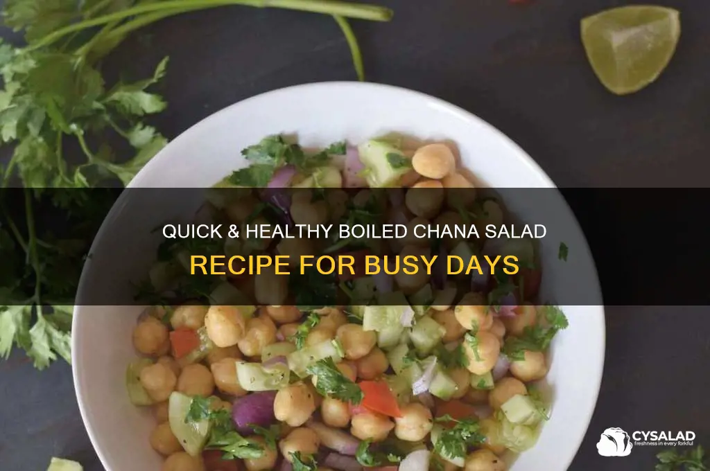 Quick & Healthy Boiled Chana Salad Recipe For Busy Days | CySalad