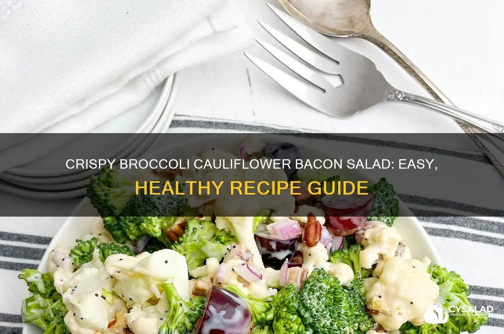 Crispy Broccoli Cauliflower Bacon Salad: Easy, Healthy Recipe Guide ...