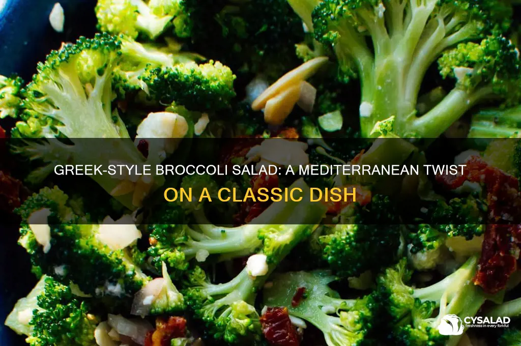 Greek-Style Broccoli Salad: A Mediterranean Twist On A Classic Dish ...
