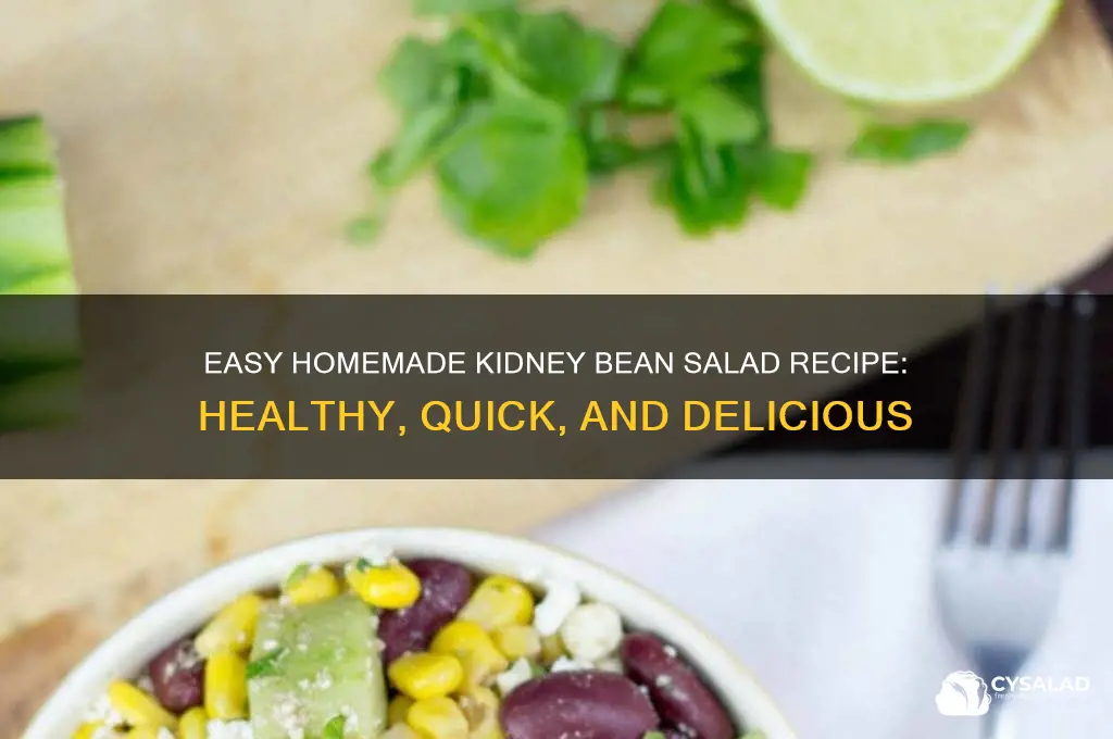 Easy Homemade Kidney Bean Salad Recipe: Healthy, Quick, And Delicious ...