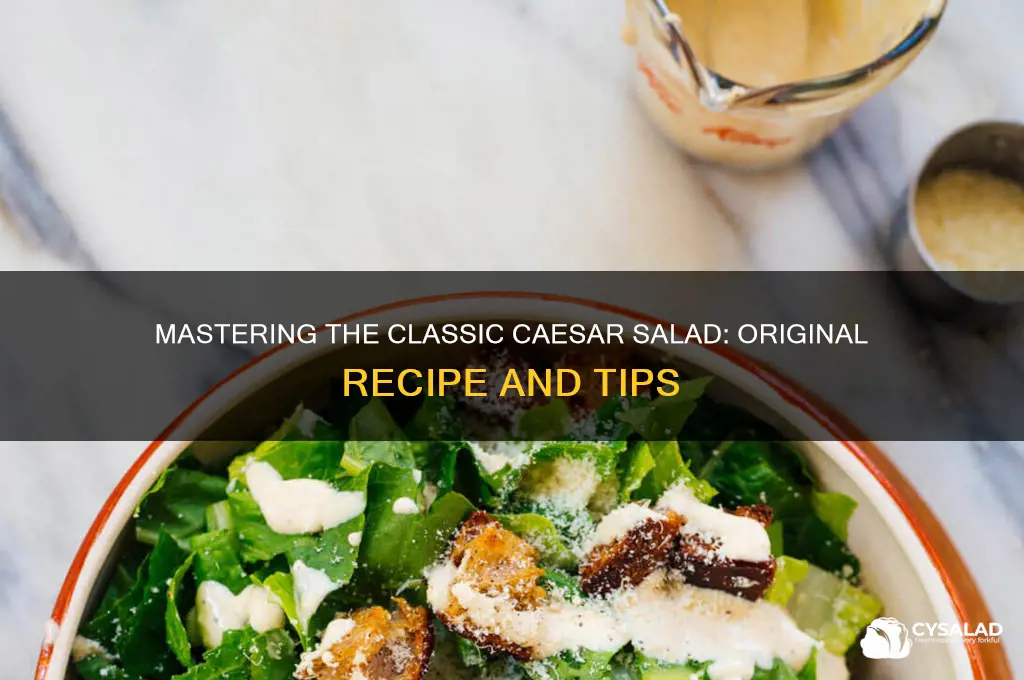 Mastering The Classic Caesar Salad: Original Recipe And Tips | CySalad