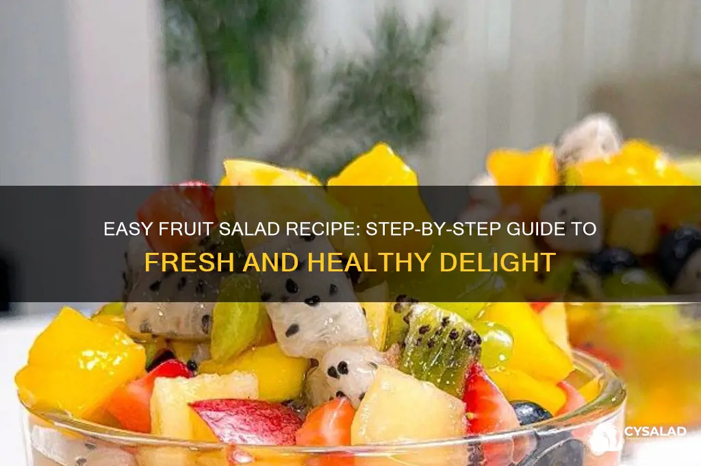 Easy Fruit Salad Recipe: Step-By-Step Guide To Fresh And Healthy ...