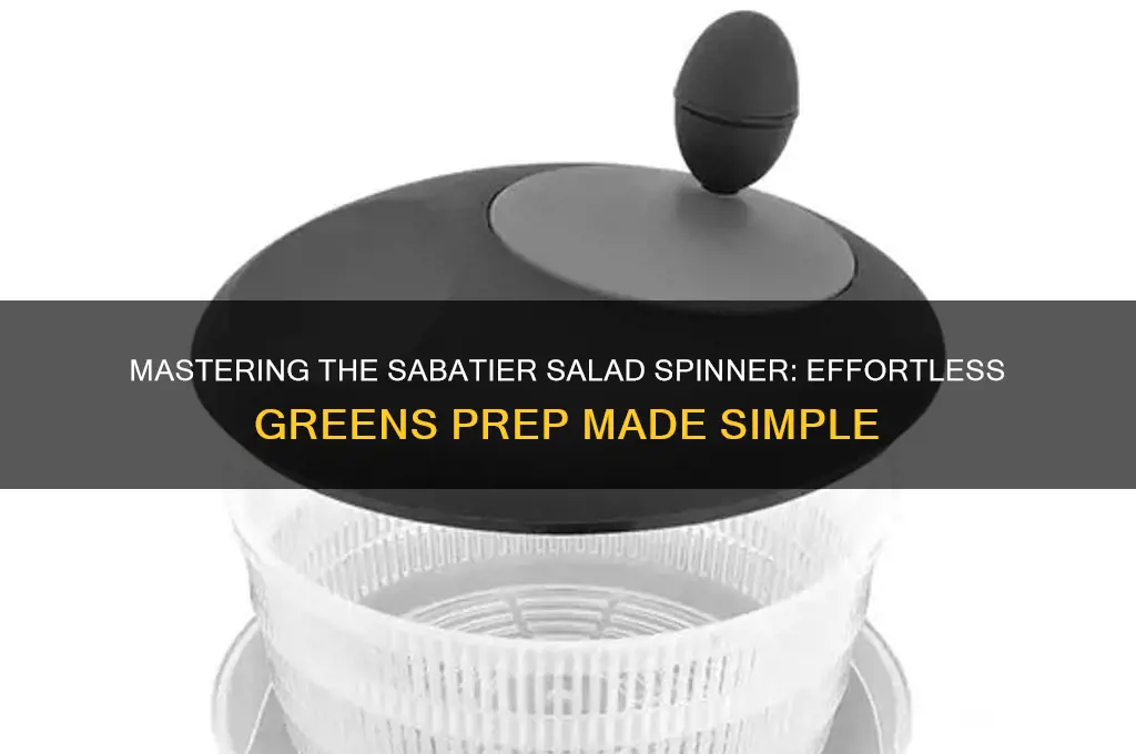 Mastering The Sabatier Salad Spinner: Effortless Greens Prep Made ...