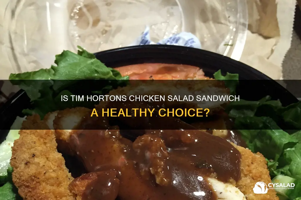 Is Tim Hortons Chicken Salad Sandwich A Healthy Choice? | CySalad
