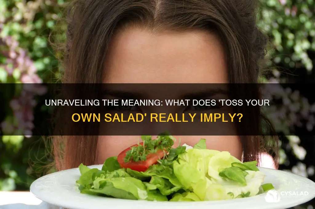 Unraveling The Meaning: What Does 'Toss Your Own Salad' Really Imply ...
