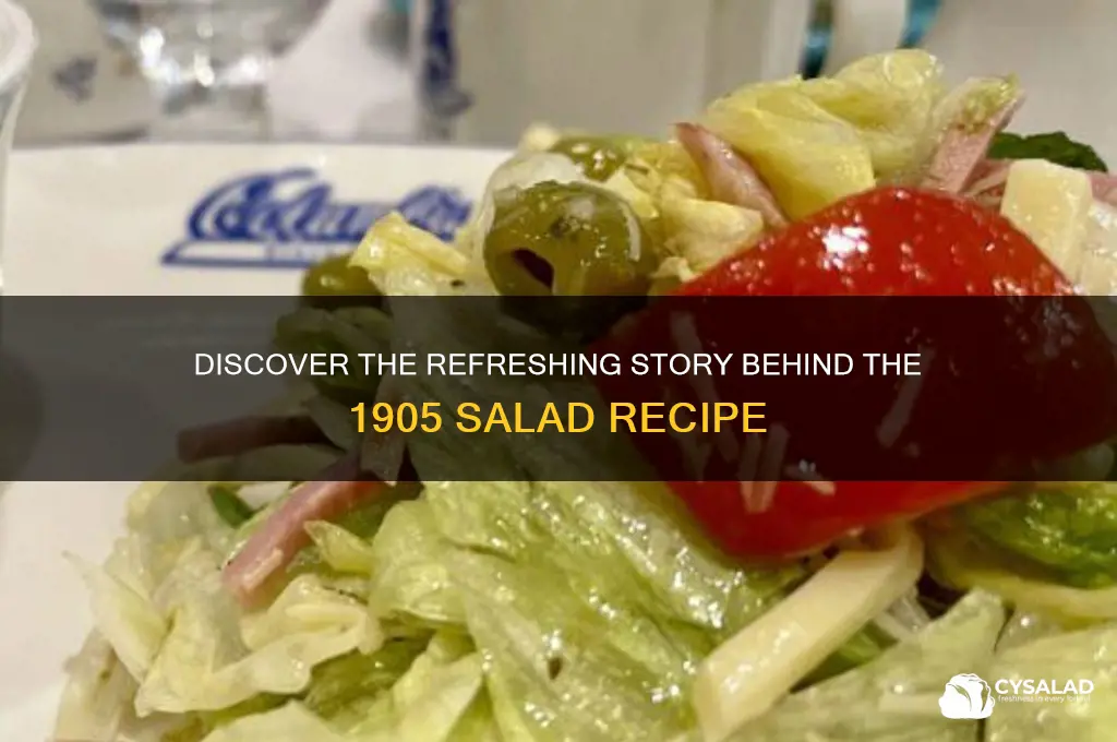 Discover The Refreshing Story Behind The 1905 Salad Recipe | CySalad