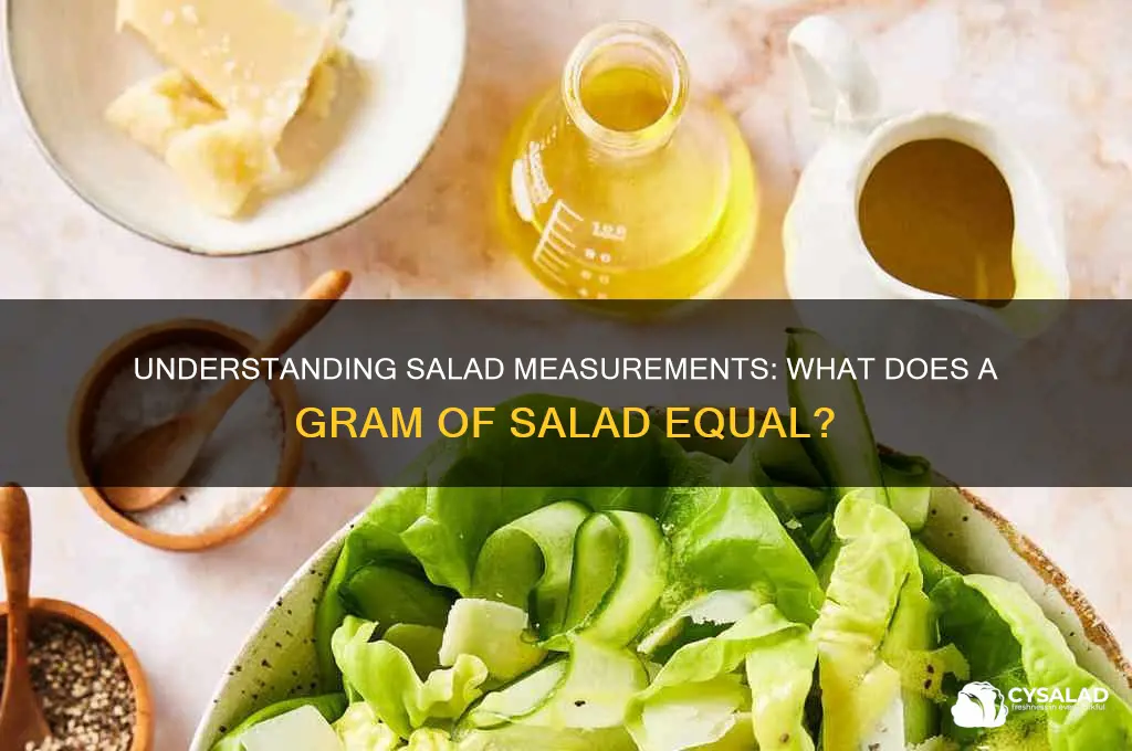 Understanding Salad Measurements: What Does A Gram Of Salad Equal ...