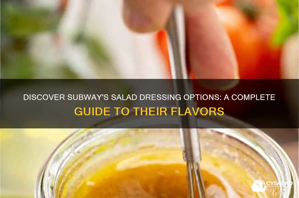 Discover Subway's Salad Dressing Options: A Complete Guide To Their ...