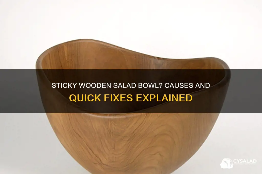 Sticky Wooden Salad Bowl? Causes And Quick Fixes Explained | CySalad
